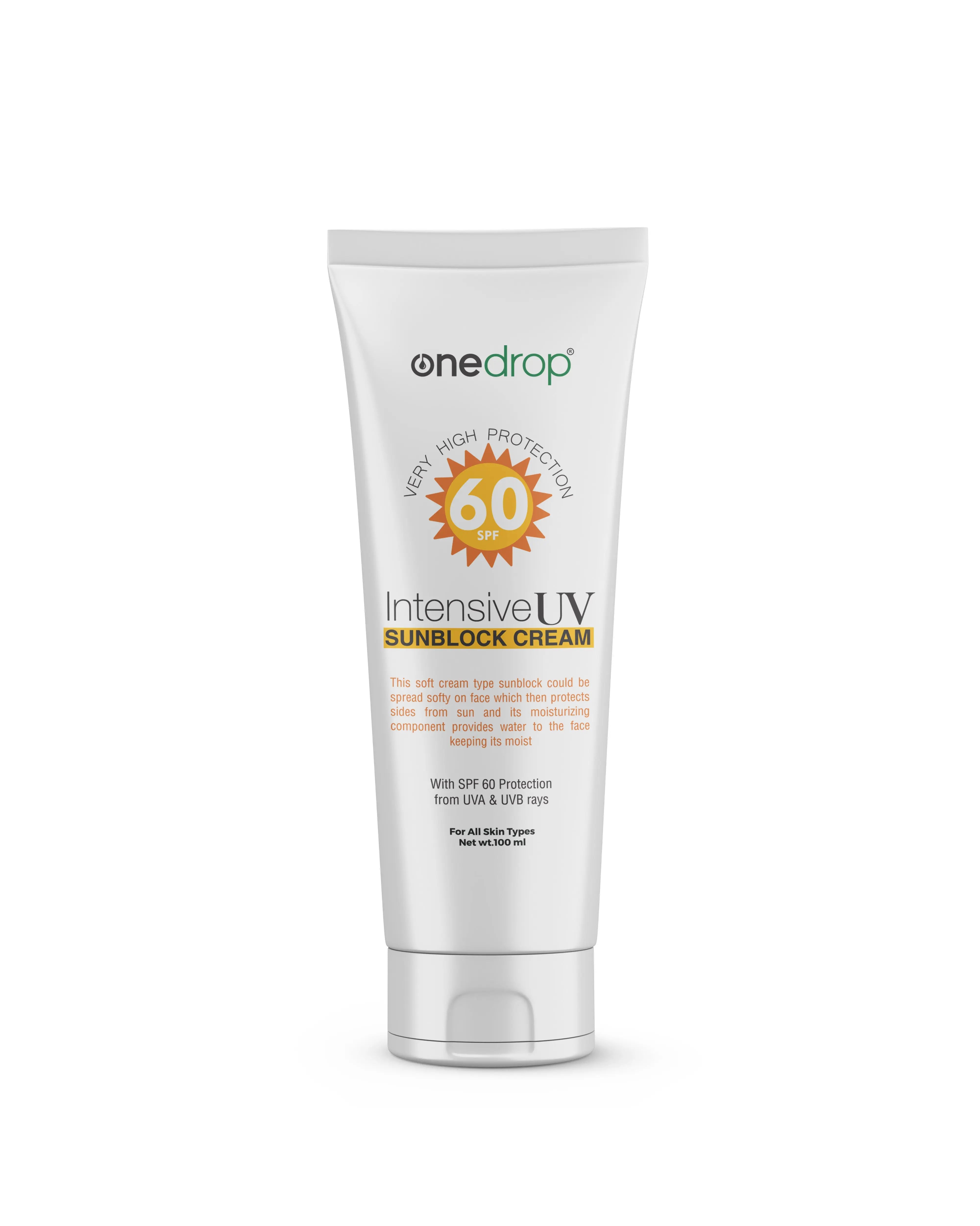One Drop Sunblock Cream 60spf 100ml | 30% Flat OFF - OneDropPak